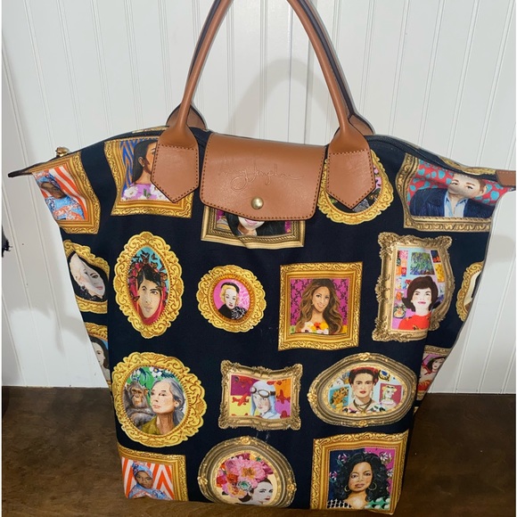 ashley longshore | Bags | Ashley Longshore Famous Women Black Canvas ...